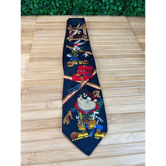 Warner Bros. | Accessories | Vintage 9s Looney Tunes Tie Carpenter ...